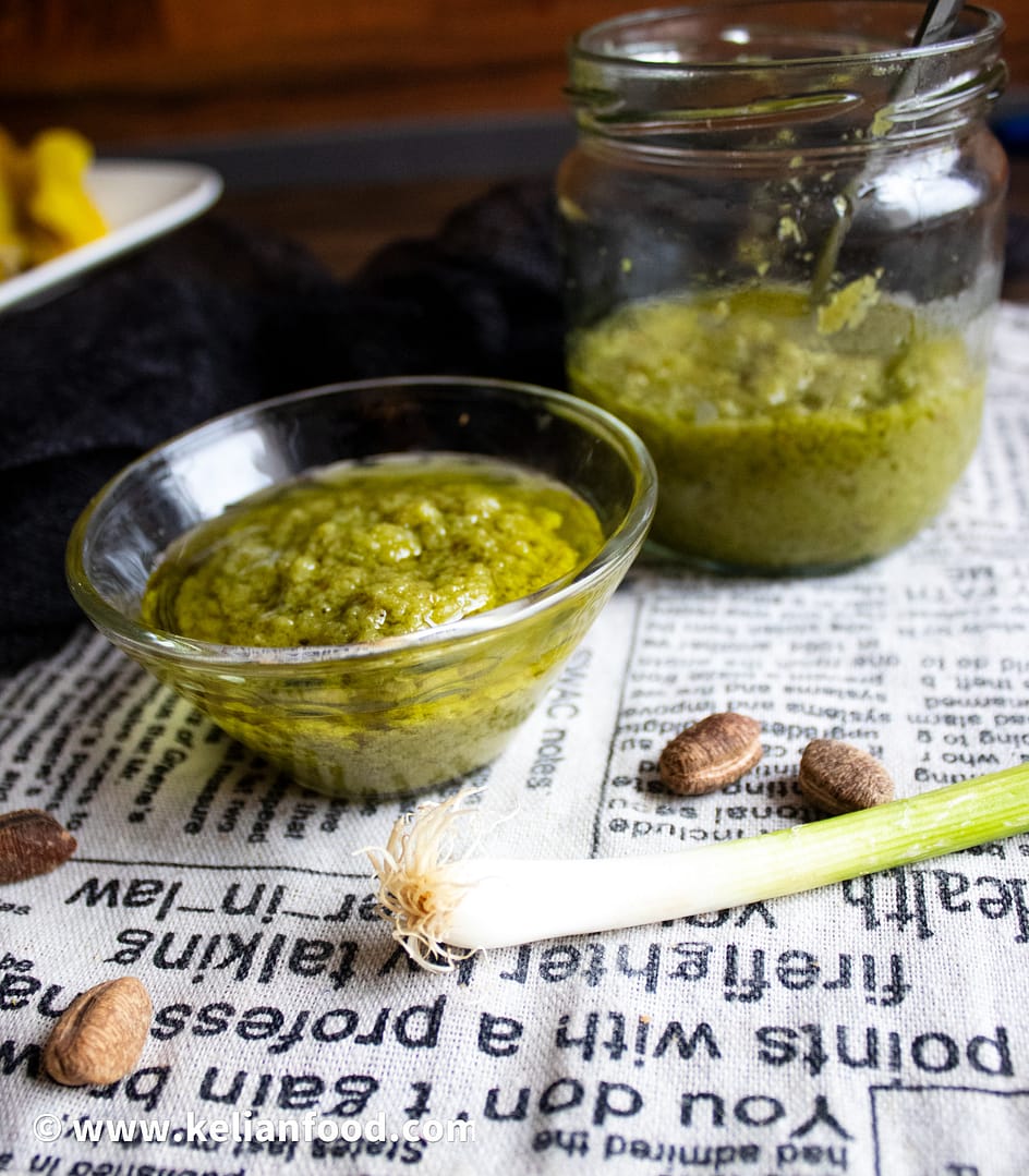 Sauce verte express | condiments verts pour poisson braisé! | Kelianfood