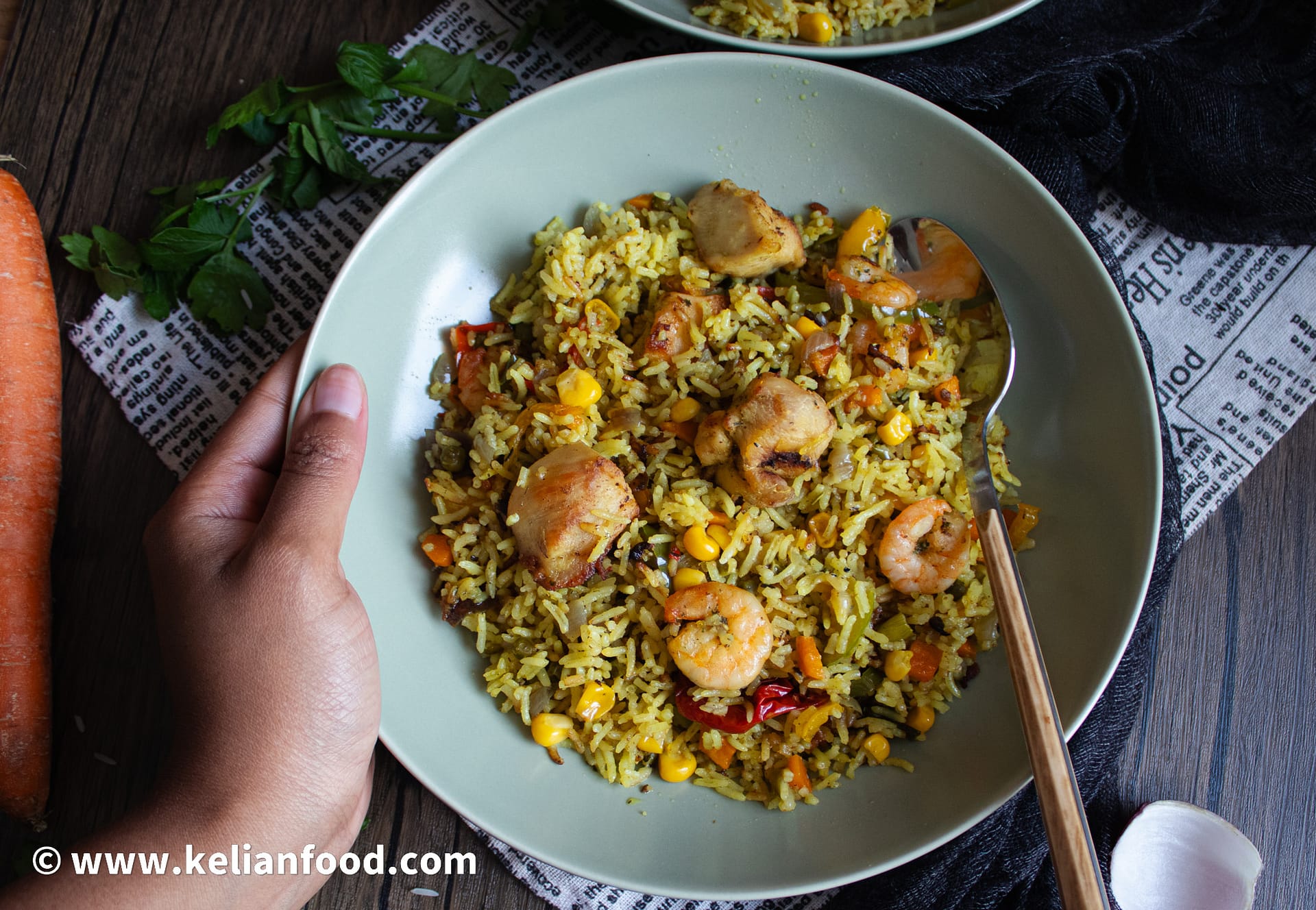 Recette facile avec du riz : Riz frit à la noix de coco! | Kelianfood